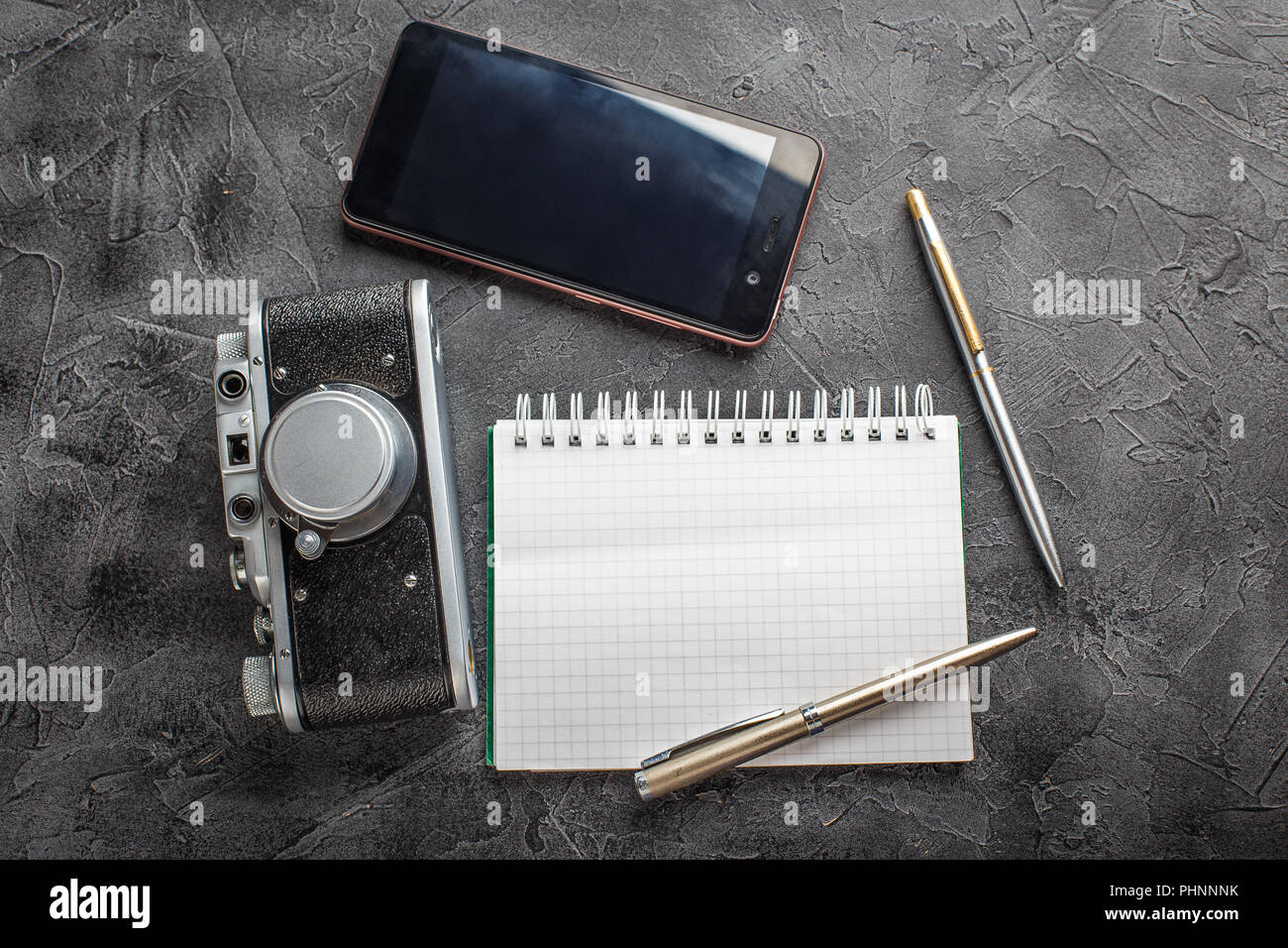 Camera notebook hi-res stock photography and images - Alamy