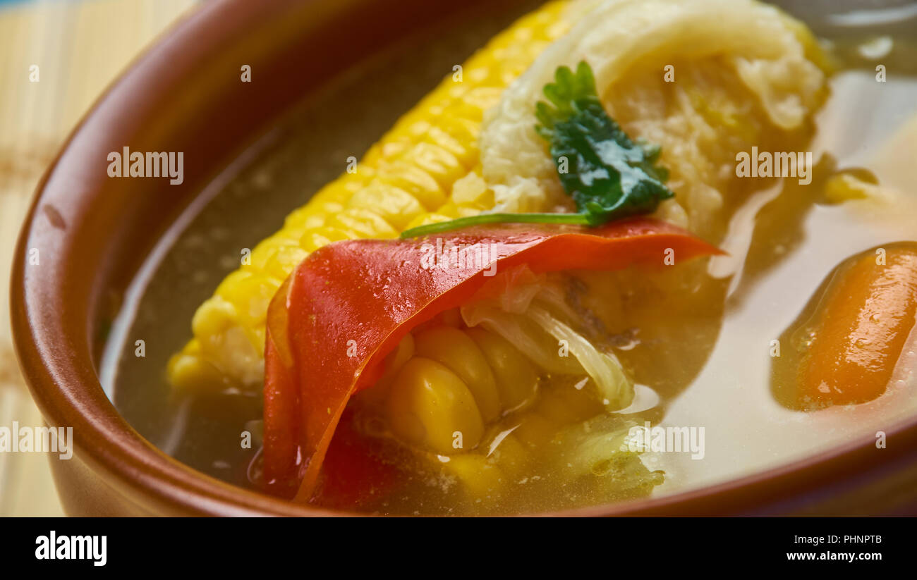 Trinidad Corn Soup Stock Photo - Alamy