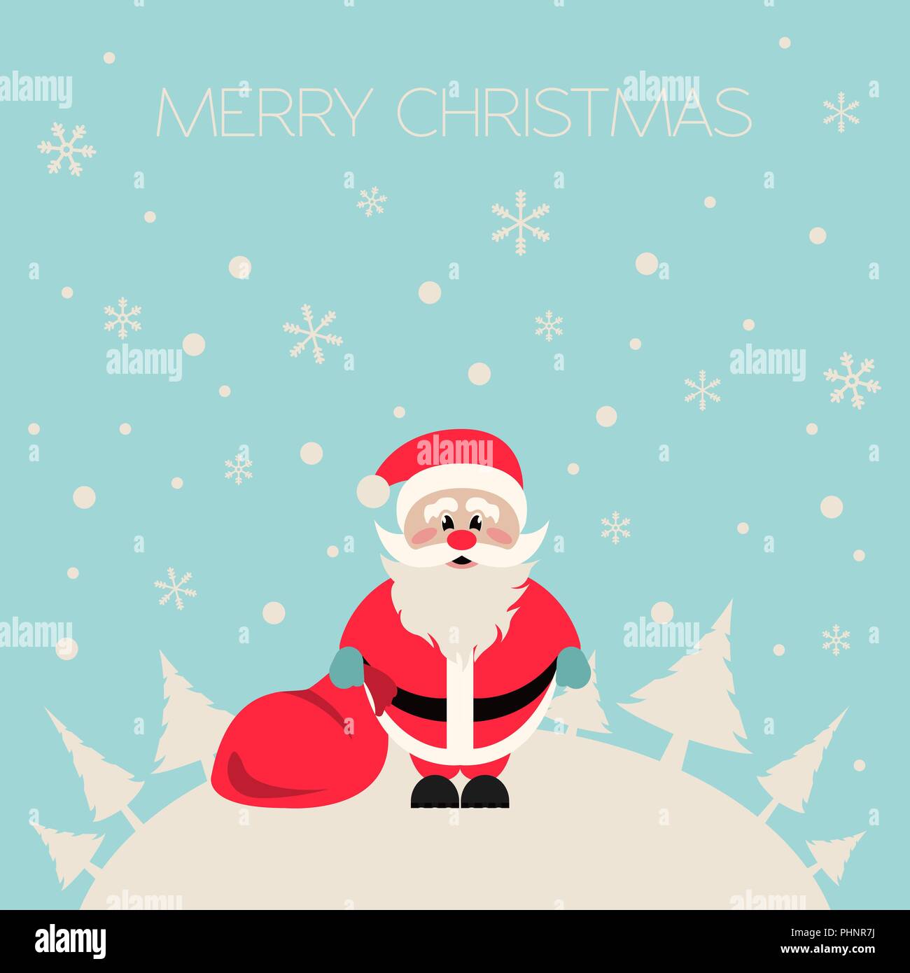 Santa Claus character. Emotions icon set. Merry Christmas. Vector ...