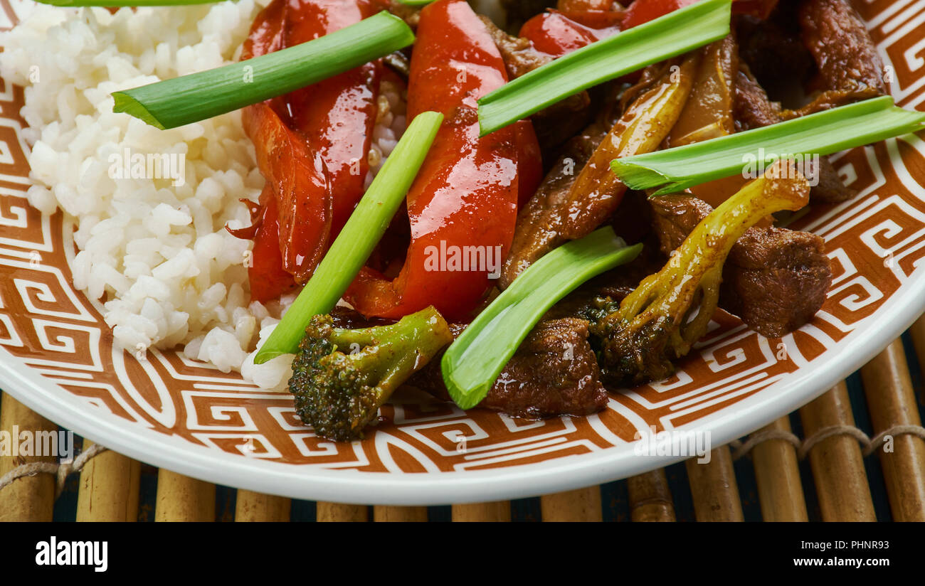 Beef chilli flash fry Stock Photo - Alamy