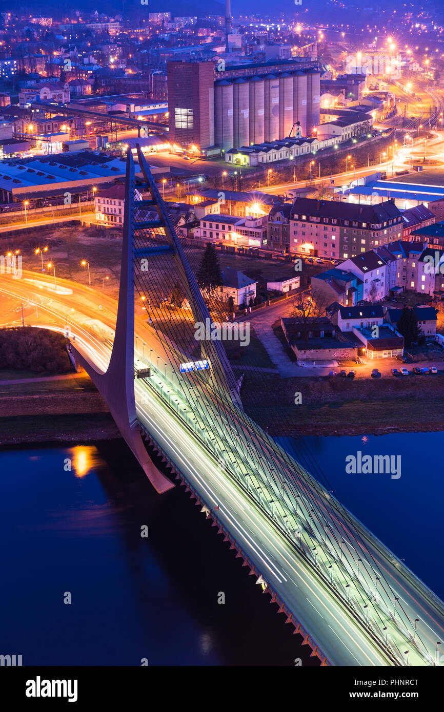 Marian bridge over the river Labe Stock Photo - Alamy