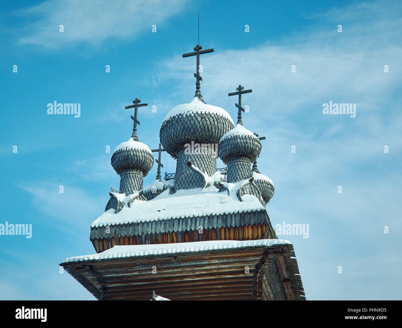 Russian Traditional wooden church Stock Photo - Alamy