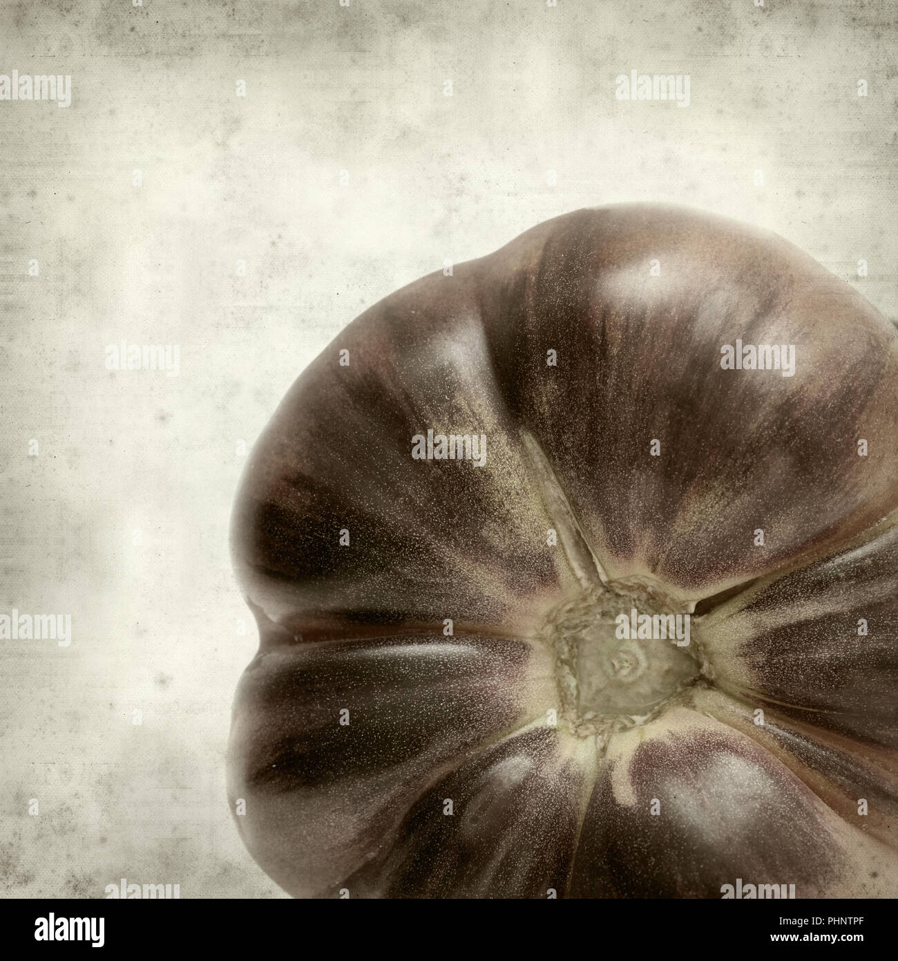 textured old paper background with blue tomatoes Stock Photo - Alamy
