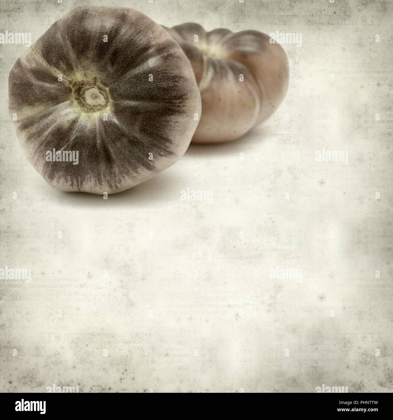 textured old paper background with blue tomatoes Stock Photo - Alamy