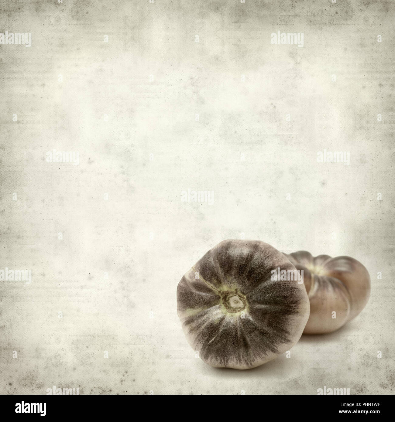 textured old paper background with blue tomatoes Stock Photo - Alamy