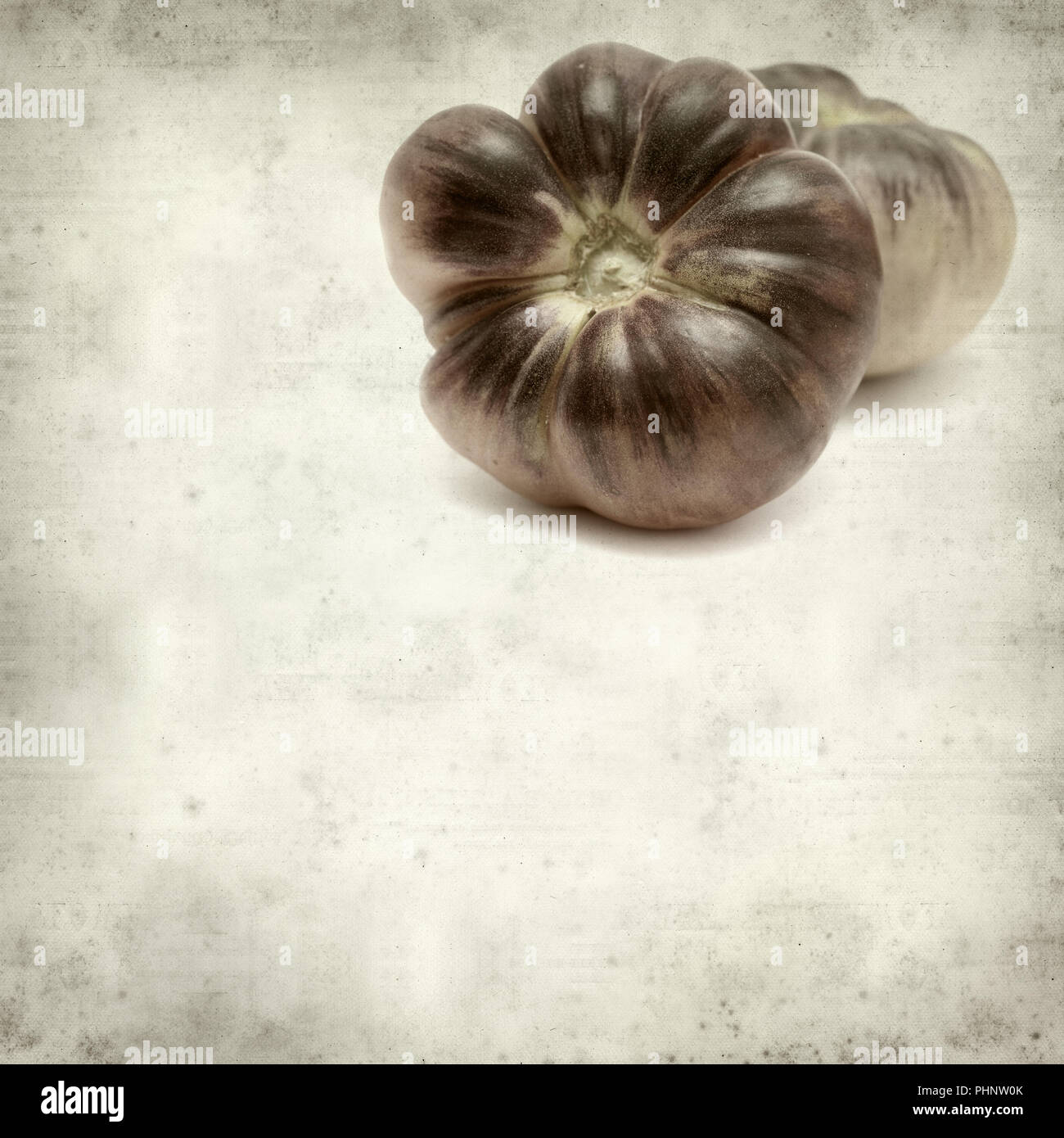 textured old paper background with blue tomatoes Stock Photo - Alamy