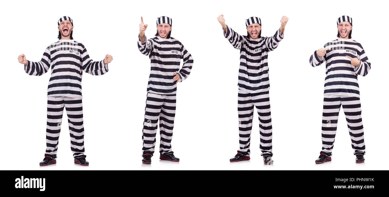 Prison inmate isolated on the white background Stock Photo - Alamy