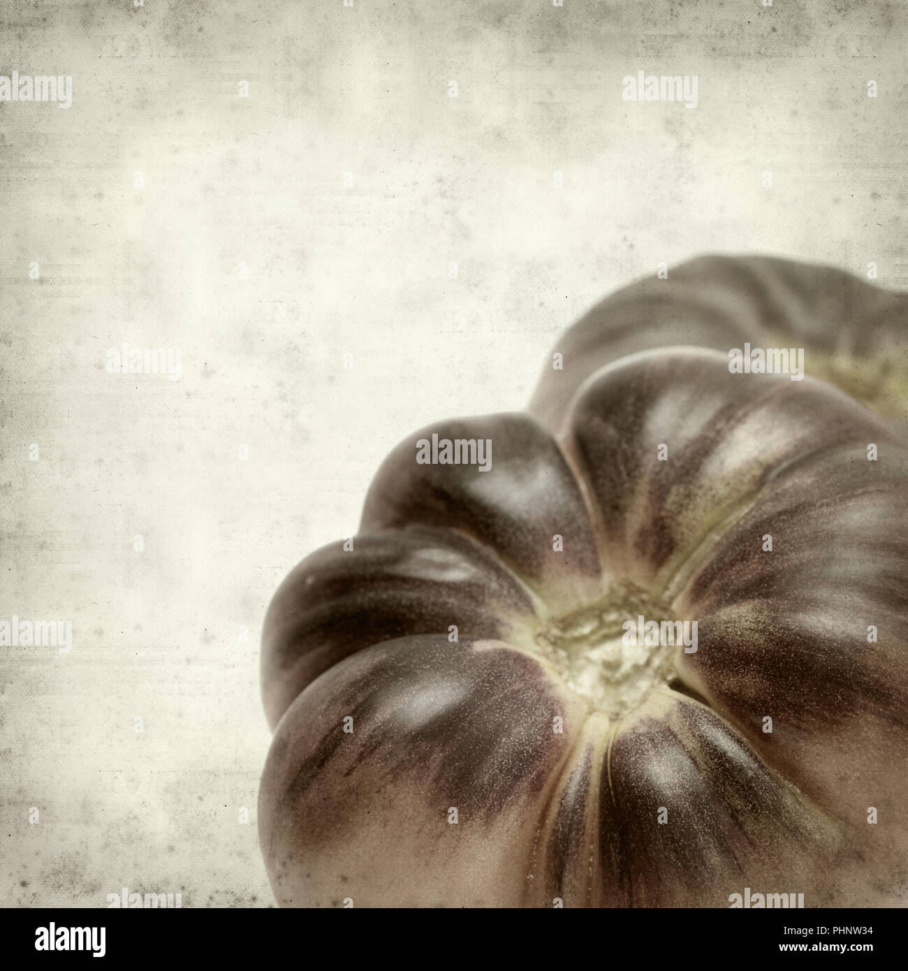 textured old paper background with blue tomatoes Stock Photo - Alamy