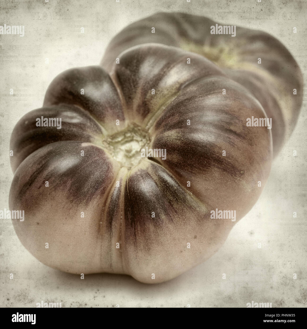 textured old paper background with blue tomatoes Stock Photo - Alamy