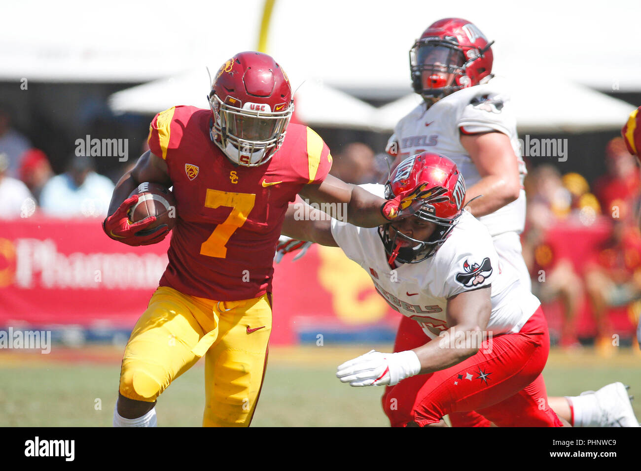 September 01, 2018 USC Trojans running back Stephen Carr #7 carries the ...