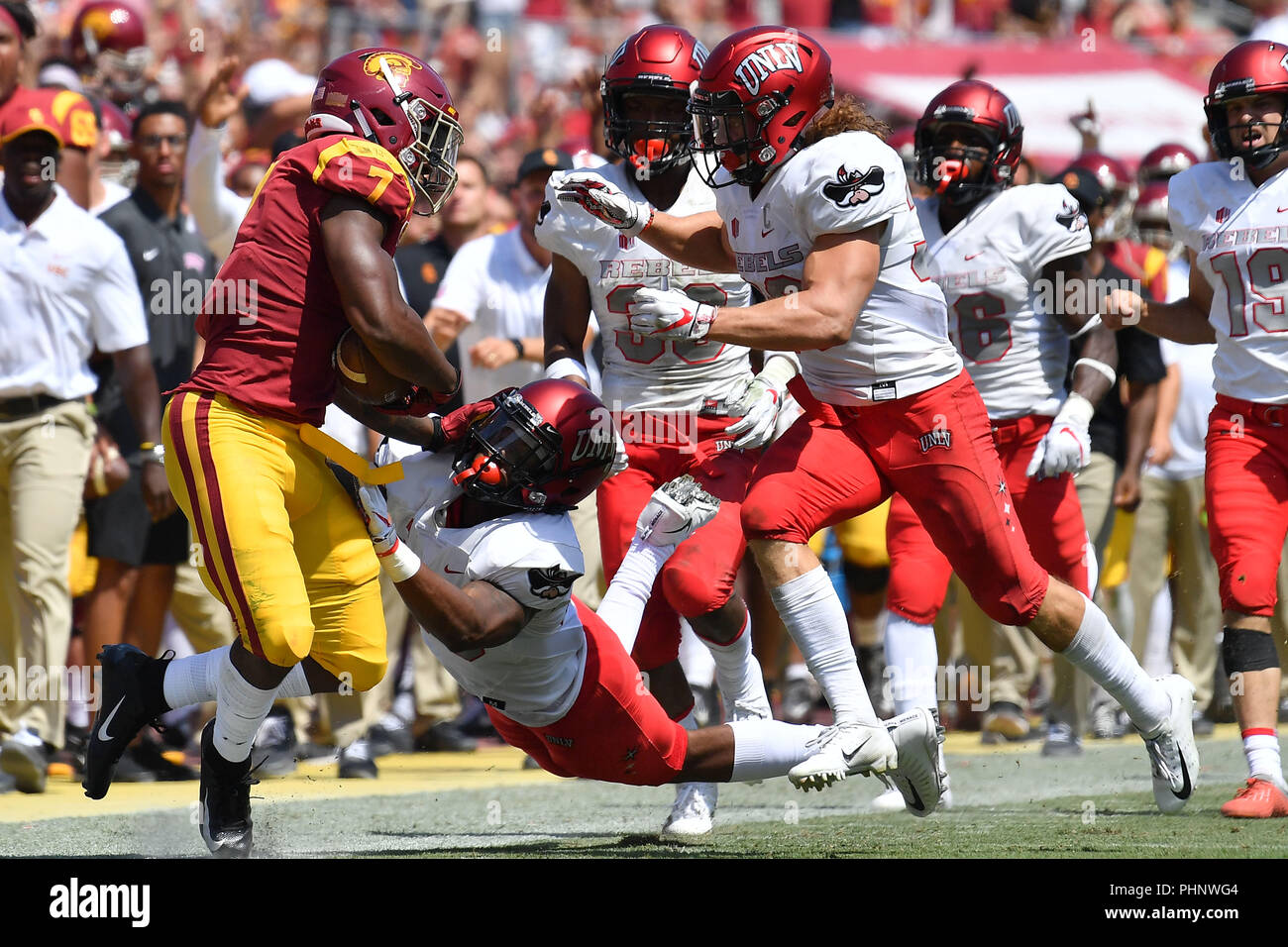 Los Angeles, CA, USA. 1st Sep, 2018. USC Trojans running back Stephen ...
