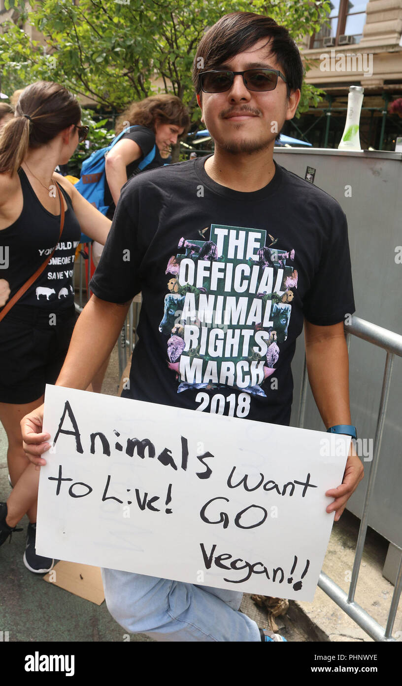 September 1, 2018 - New York City, New York, U.S. - Animal rights ...