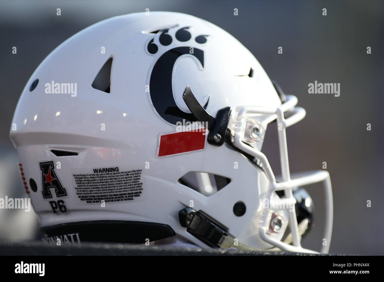 Pasadena CA. 1st Sep, 2018. Cincinnati Bearcats helmet during the ...