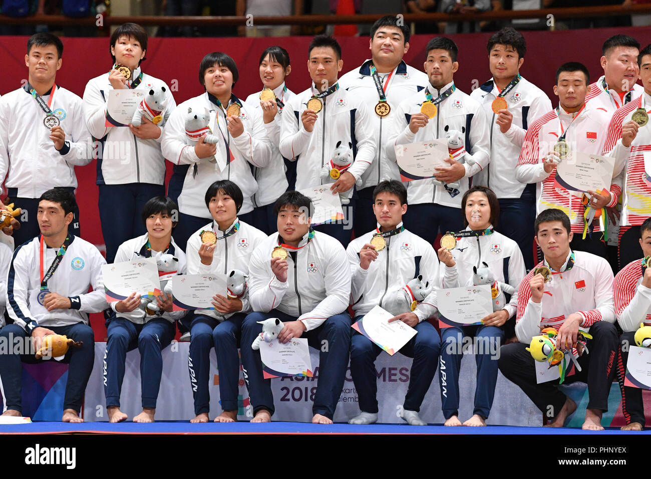 Jakarta, Indonesia. Credit: MATSUO. 1st Sep, 2018. Japan team group ...
