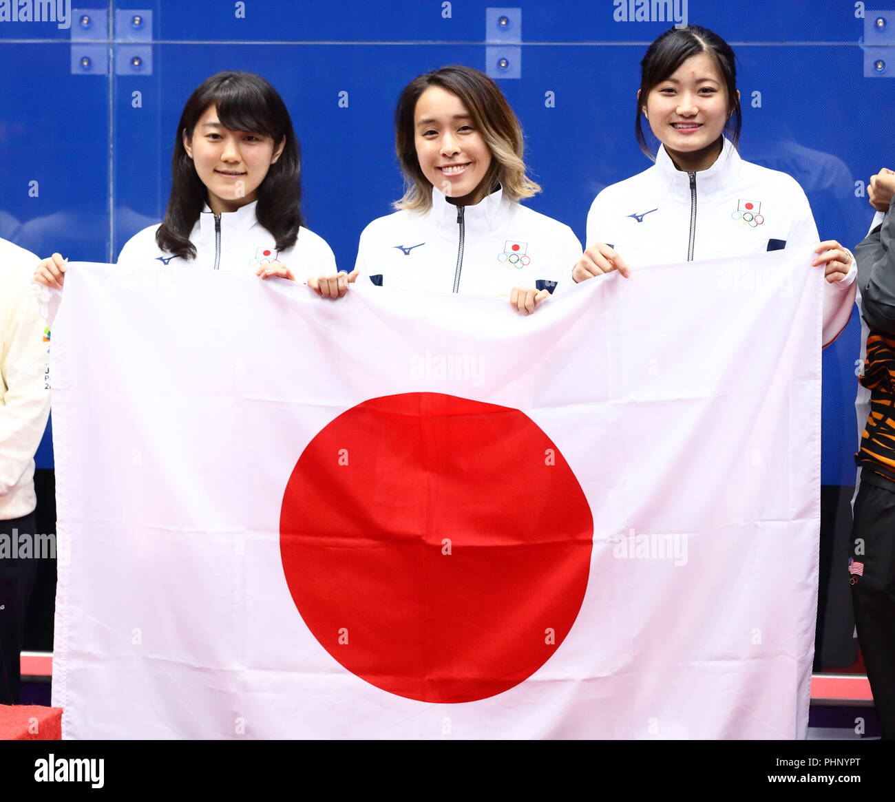 Jakarta, Indonesia. 1st Sep, 2018. (L-R) Satomi Watanabe, Misaki ...