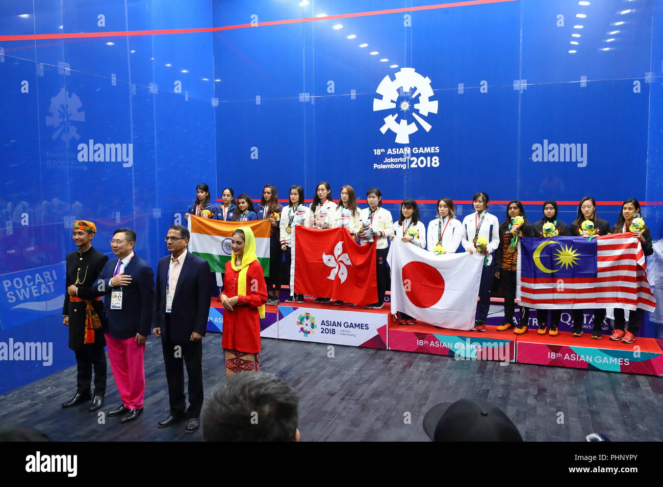 Jakarta, Indonesia. 1st Sep, 2018. General view Squash : Women's Team ...