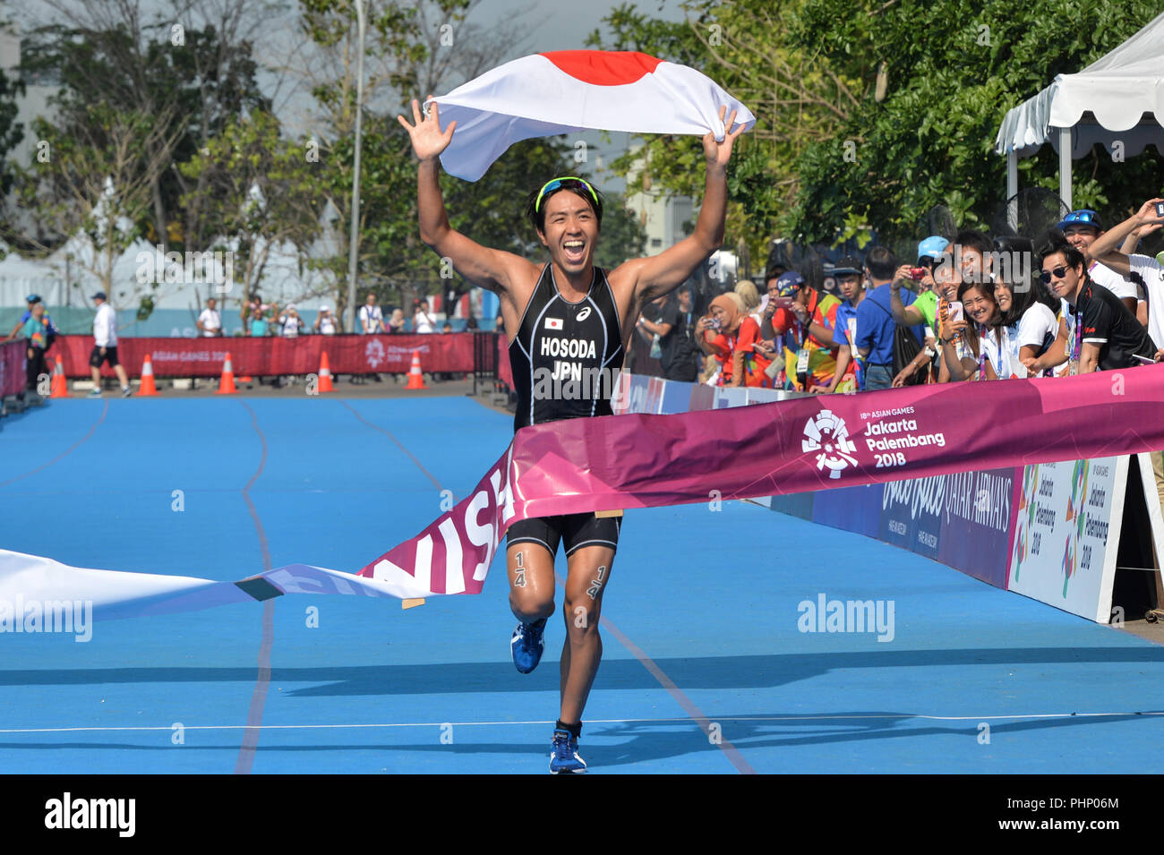 Palembang, Indonesia. 2nd Sep, 2018. Hosoda Yuichi of Japan mixed relay ...