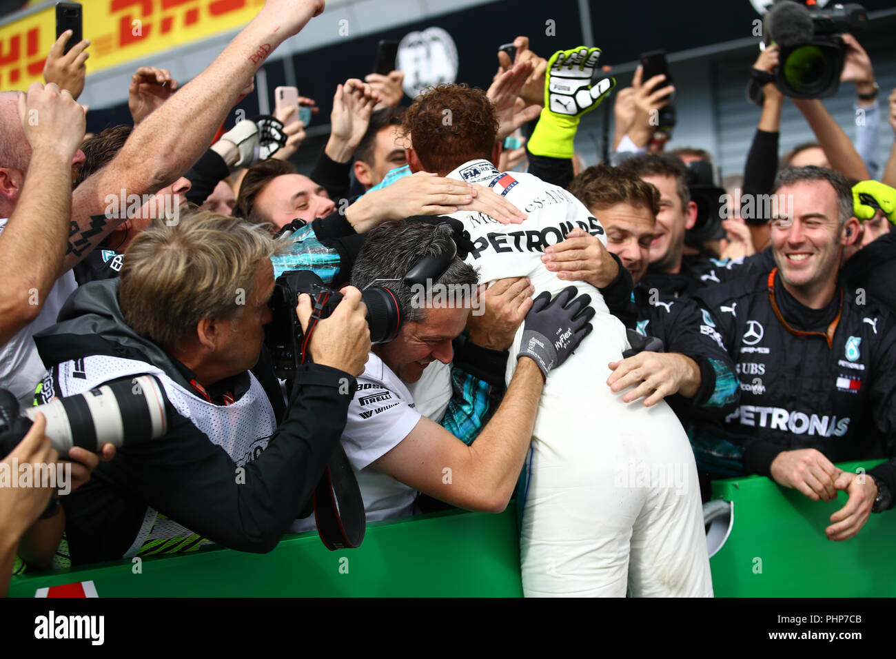 Mercedes f1 team celebrate 2018 hi-res stock photography and images - Alamy