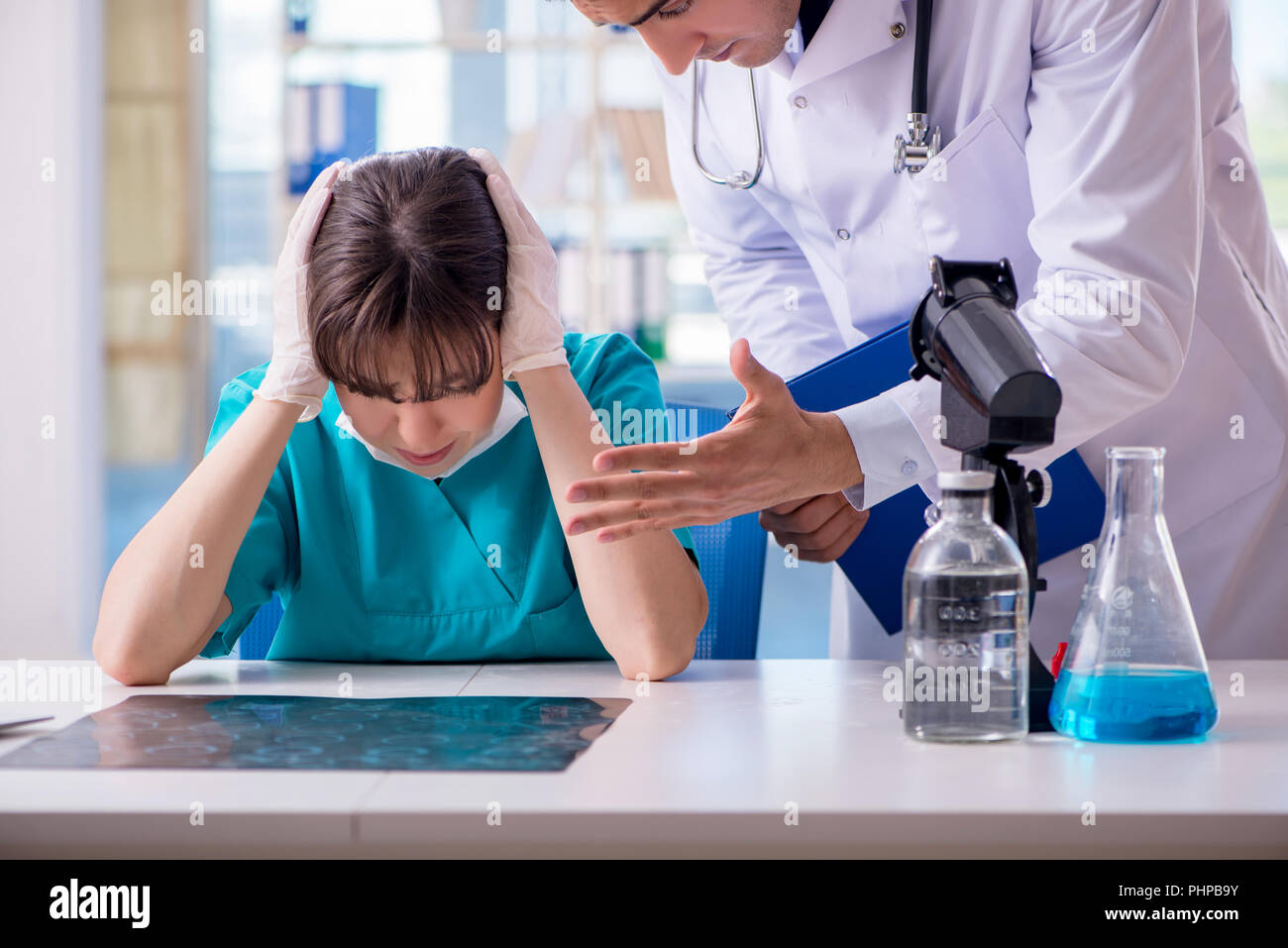 Angry doctor computer hi-res stock photography and images - Alamy