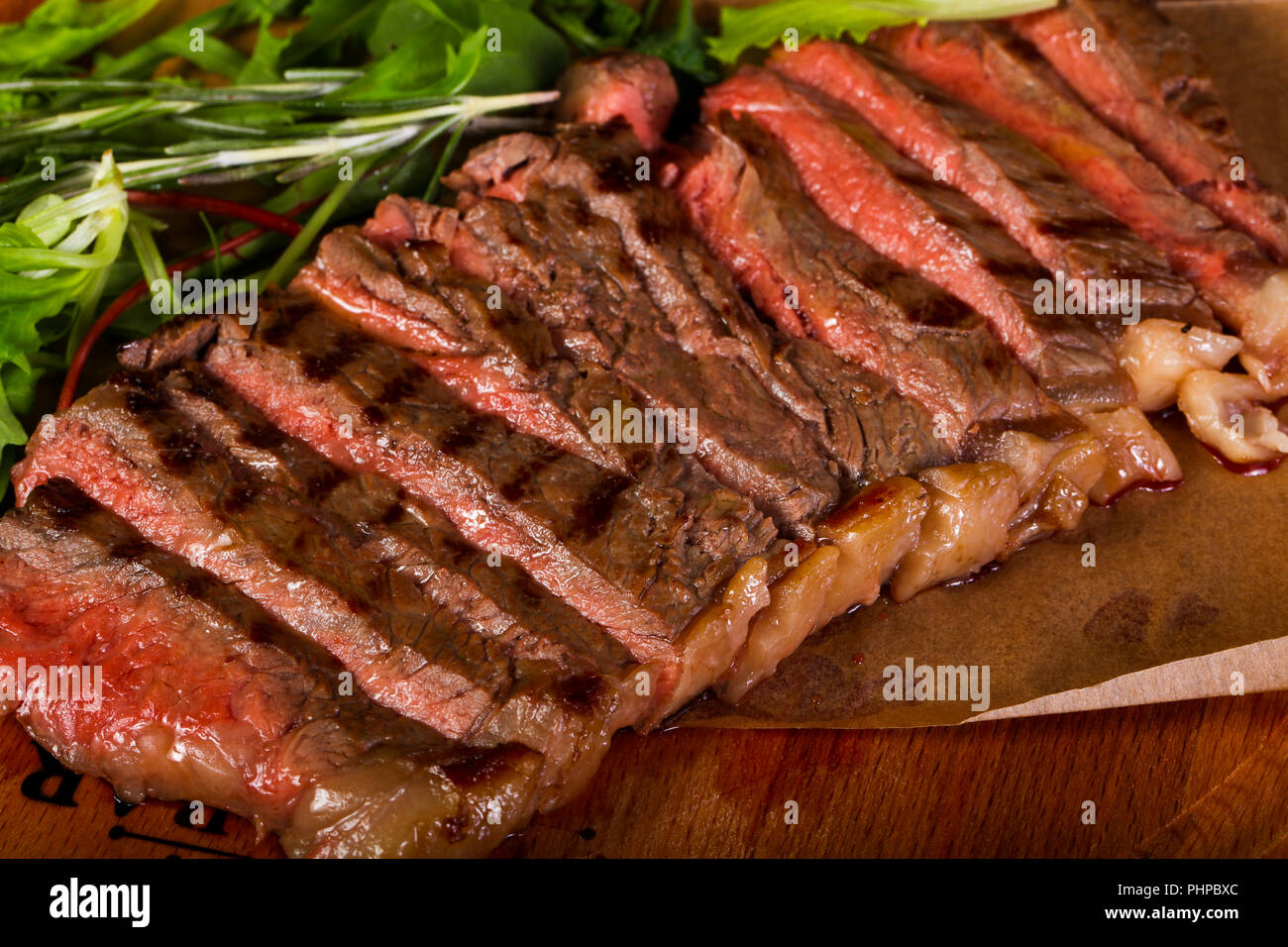 Beef steak with blood Stock Photo - Alamy