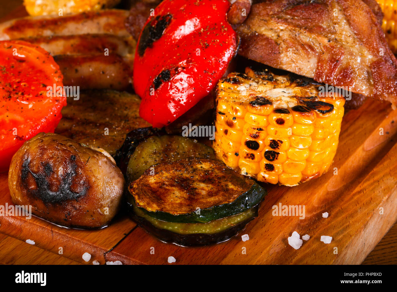 Grilled meat mix plate Stock Photo - Alamy