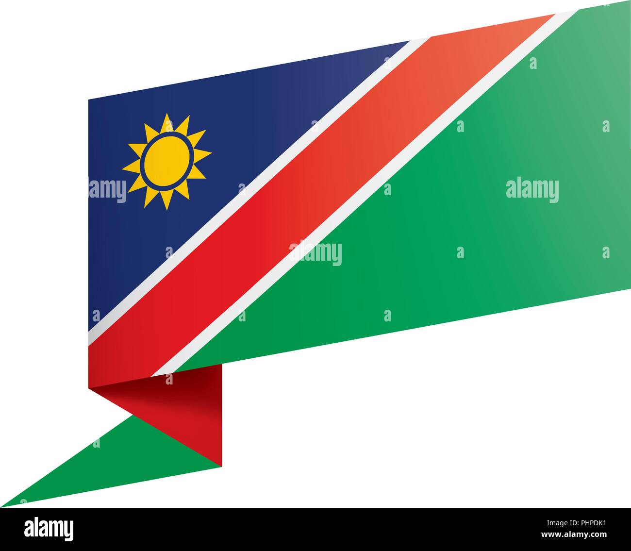 Namibia flag, vector illustration on a white background Stock Vector ...