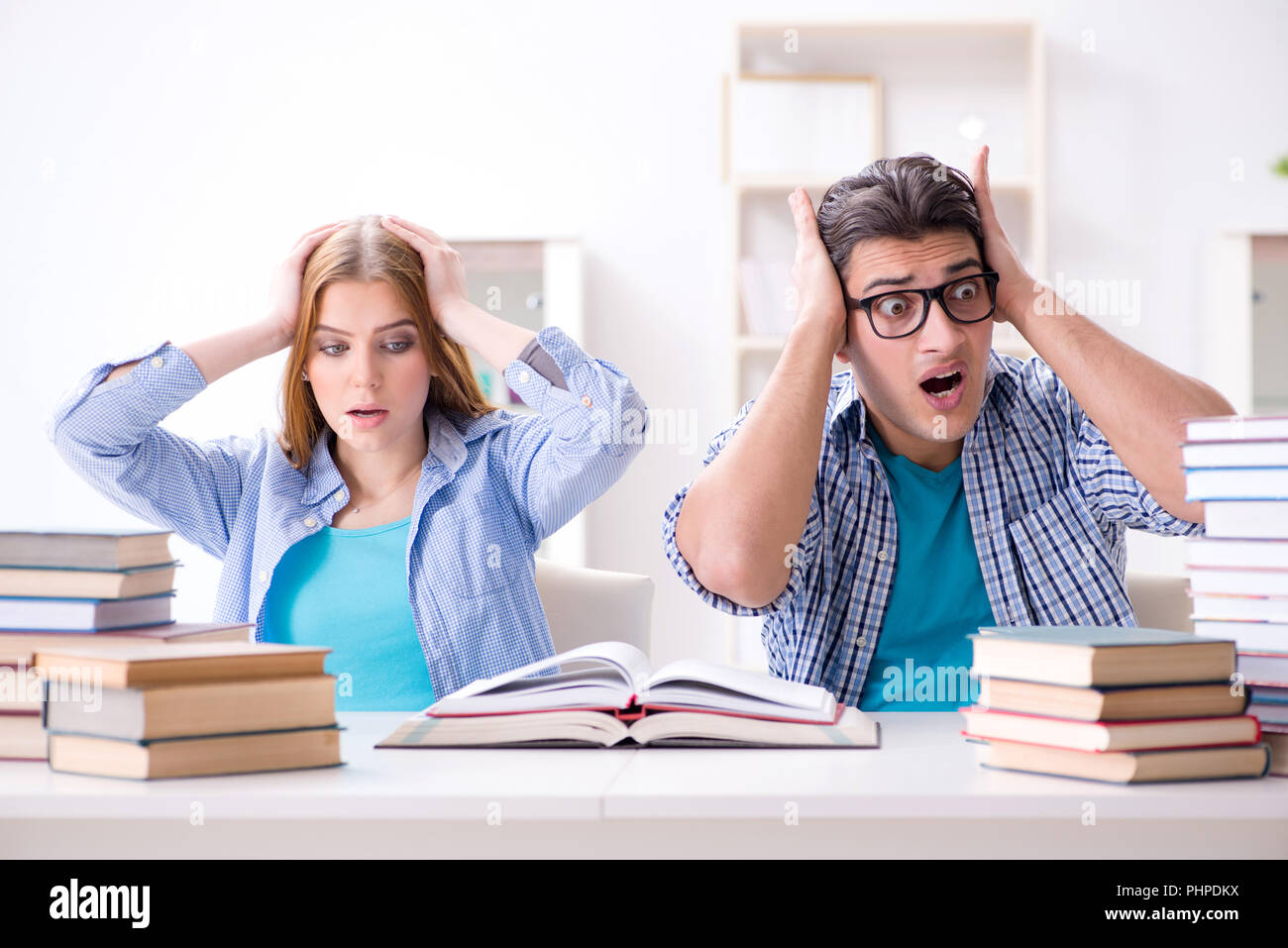 Stressed students university hi-res stock photography and images - Alamy