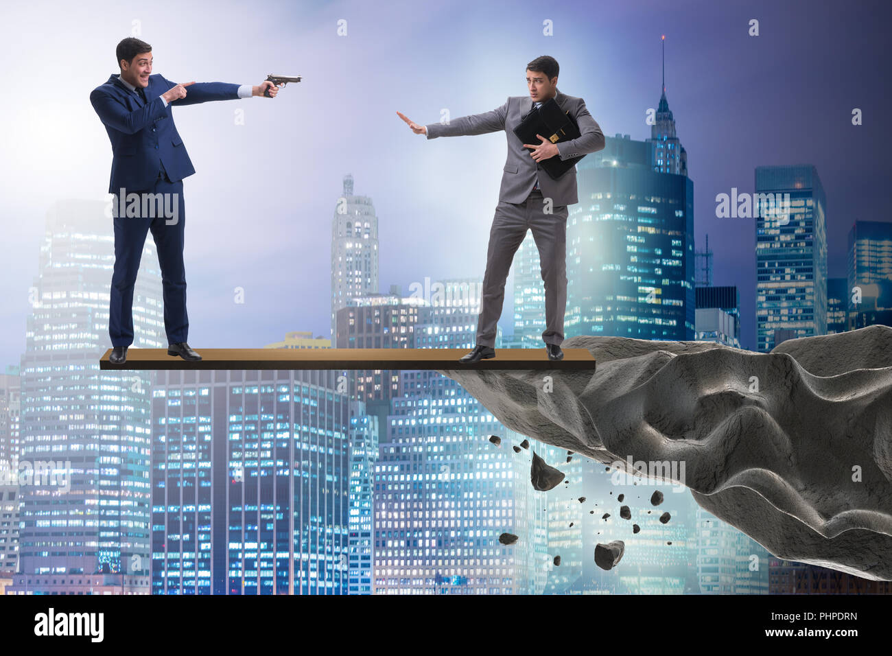 Partnership and teamwork concept with two businessmen Stock Photo - Alamy