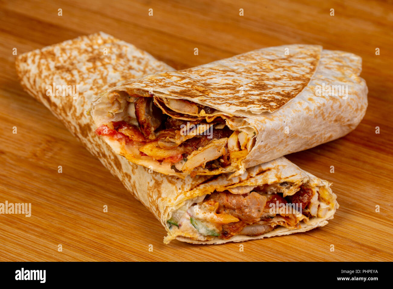 Doner Kebab with meat and vegetables Stock Photo - Alamy
