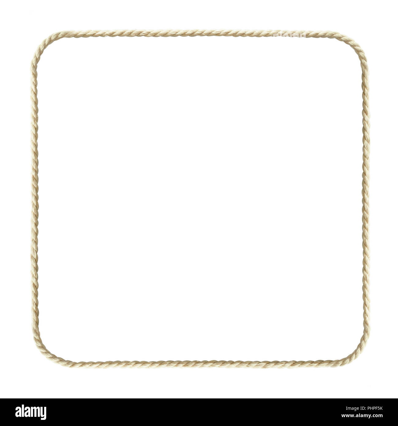 Square rope frame isolated on white background Stock Photo - Alamy
