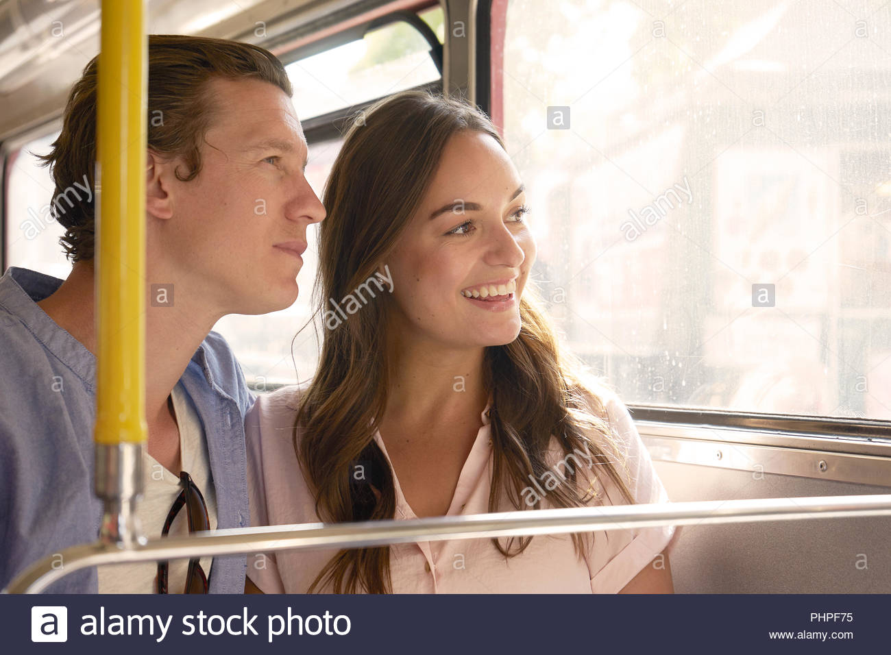 Couple On London Bus Stock Photos & Couple On London Bus Stock Images ...