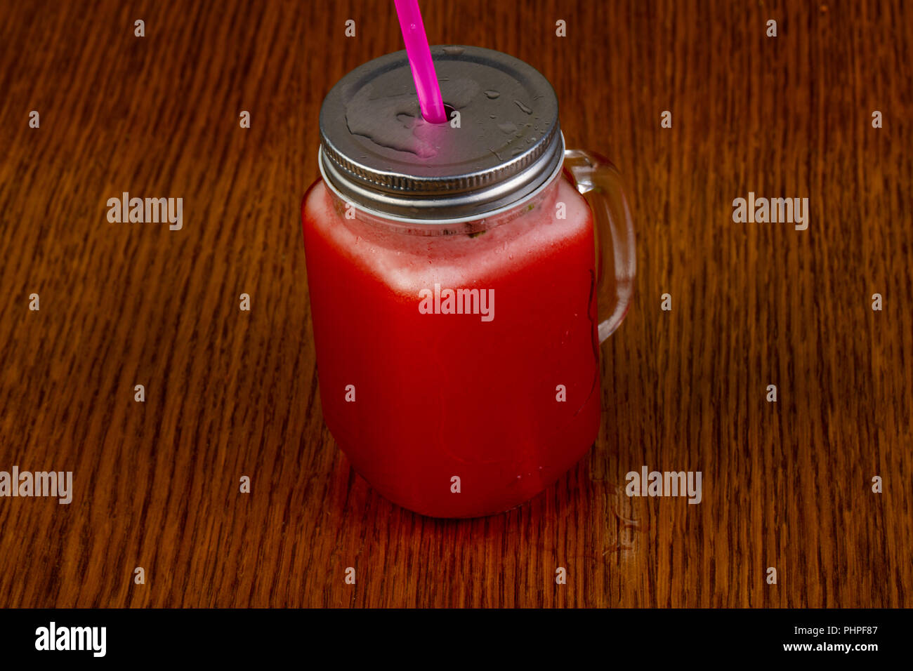 Watermelon cold juice drink in the glass Stock Photo - Alamy