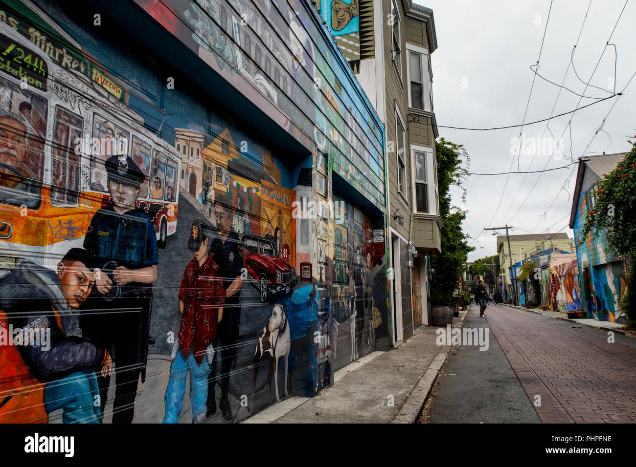 Balmy Alley, a street located in the Mission District in San Francisco ...