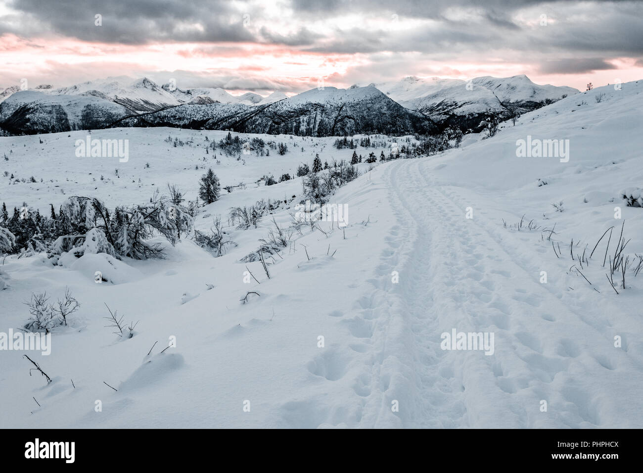 Snow Landscape, near Volda Ørsta (norway Stock Photo - Alamy
