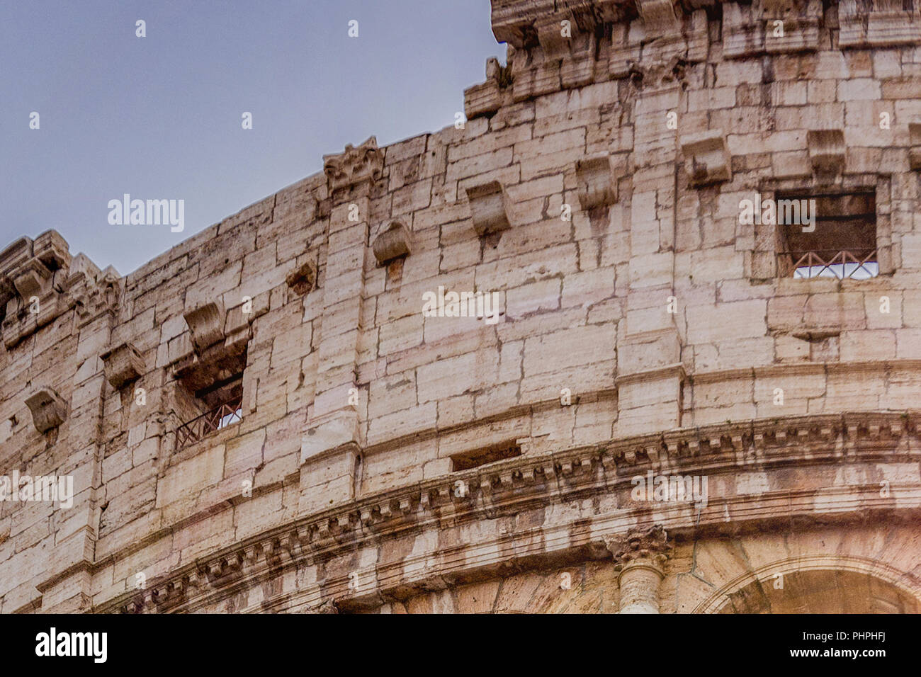 detail of the colosseum in Rome Stock Photo - Alamy