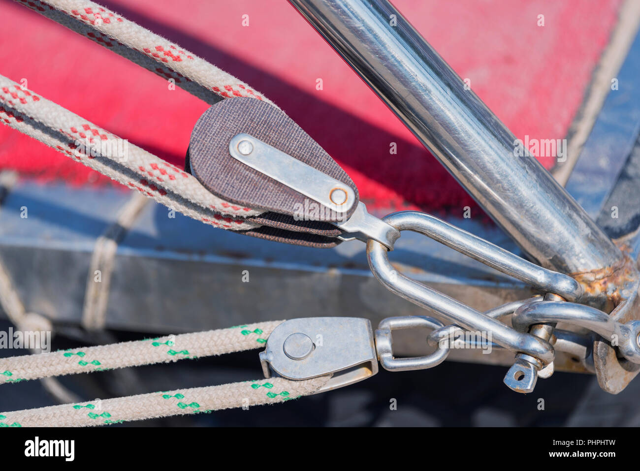 Ropes to hoist a sail hi-res stock photography and images - Alamy