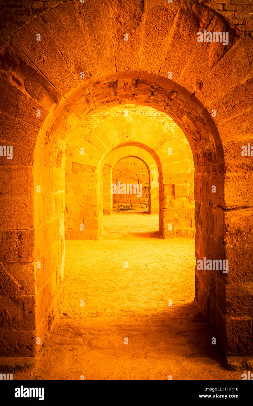 Archs in perspective Stock Photo - Alamy