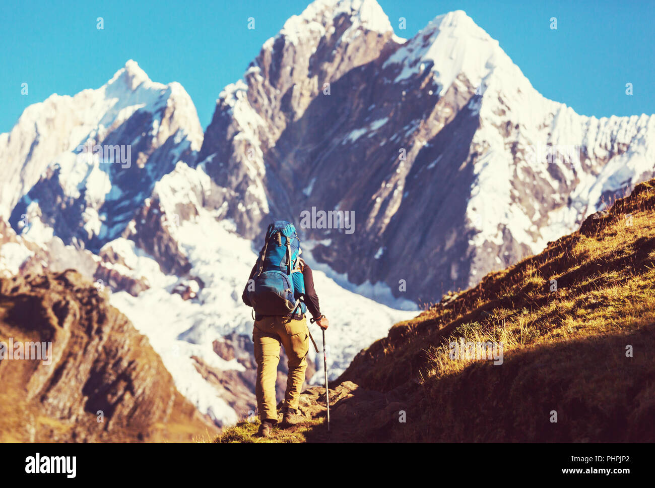 Hike in Peru Stock Photo - Alamy
