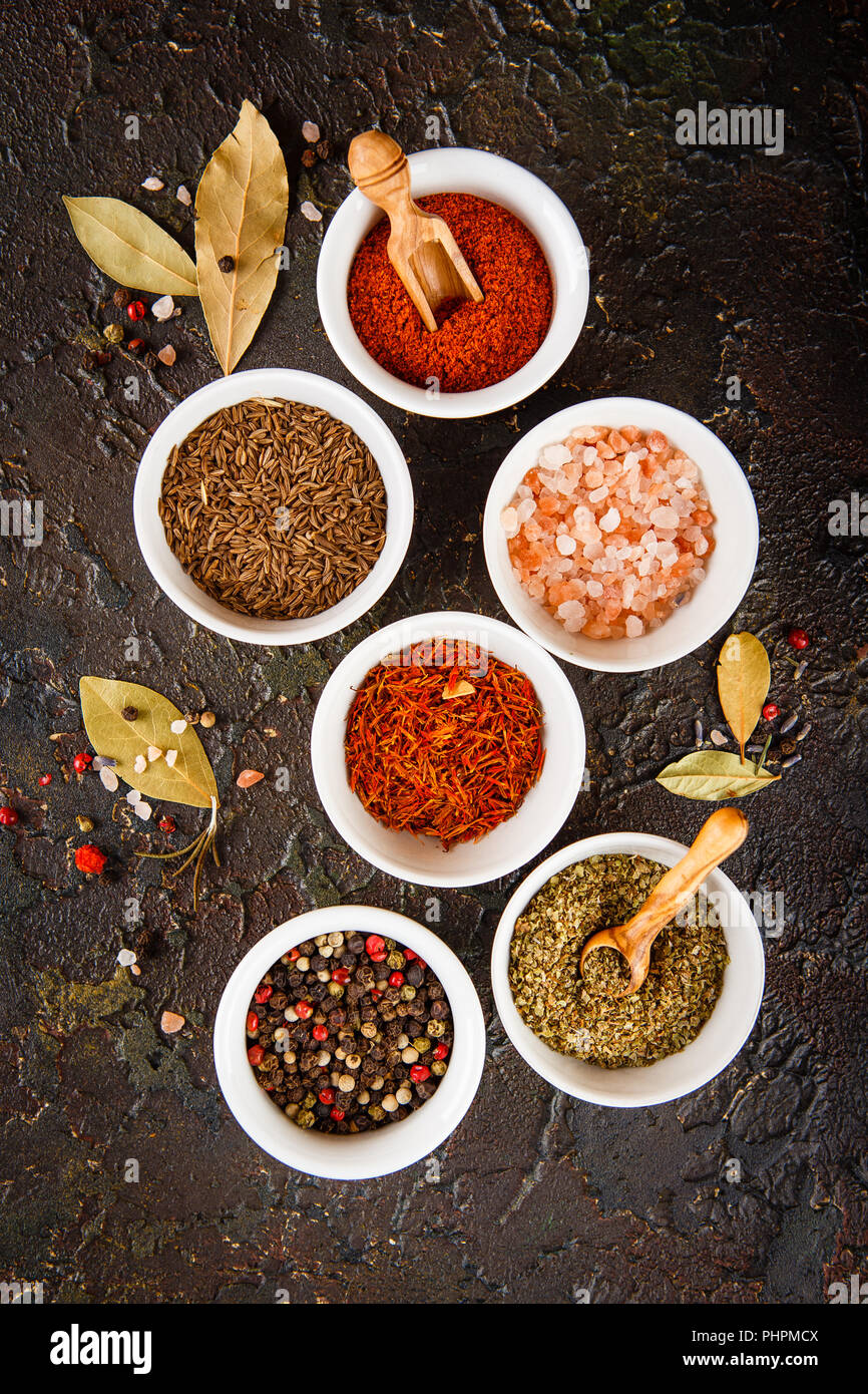 Various kinds of spices Stock Photo - Alamy