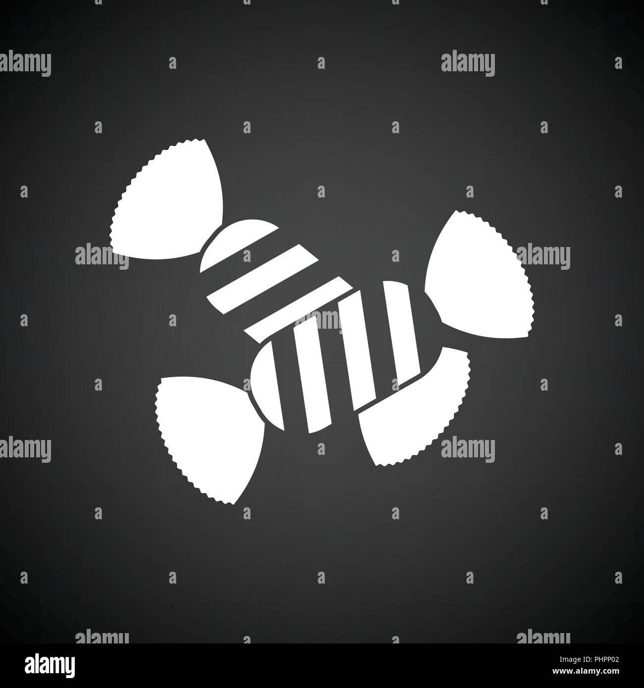 Candy icon. Black background with white. Vector illustration Stock ...