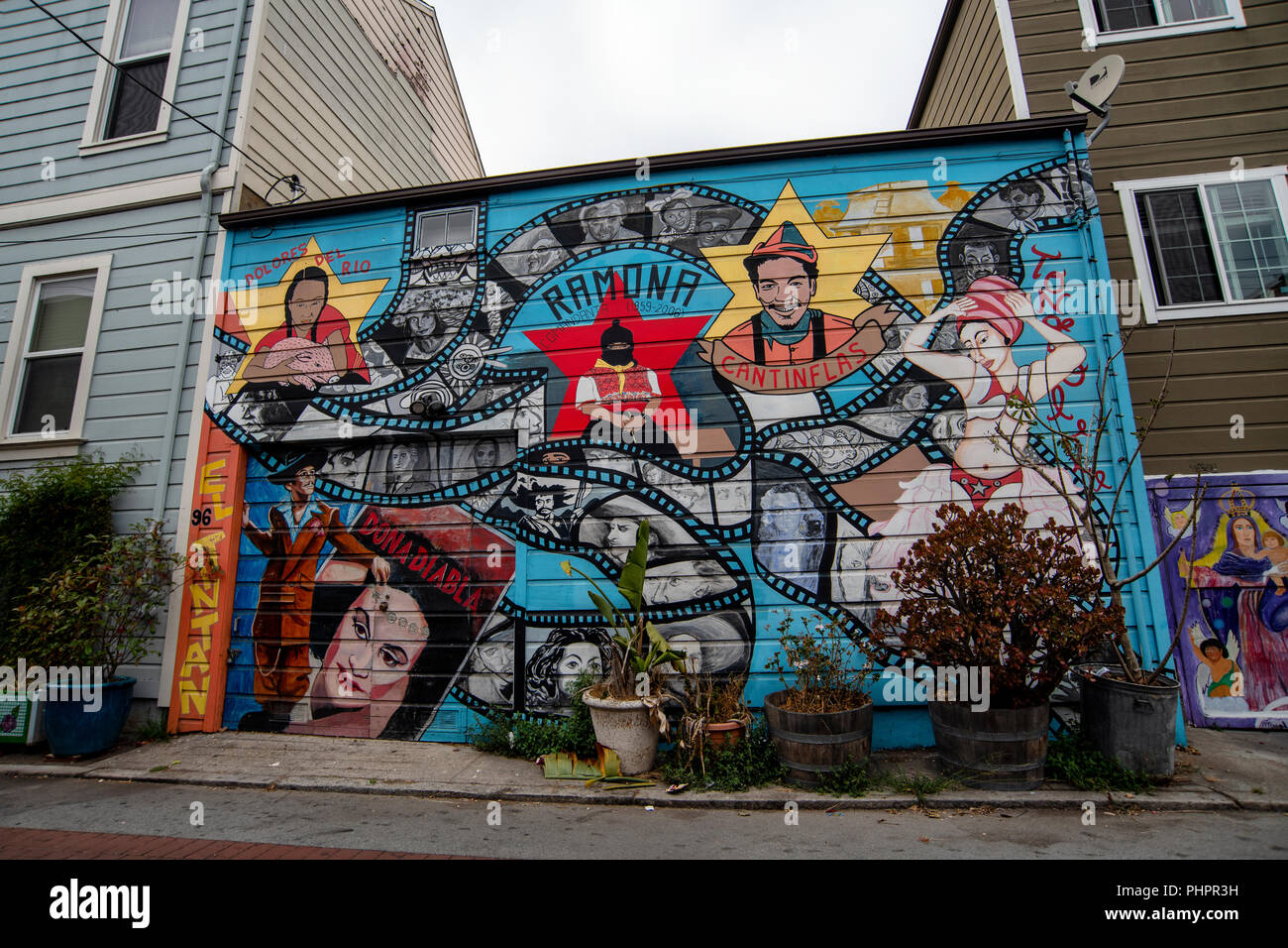 Balmy Alley, a street located in the Mission District in San Francisco ...