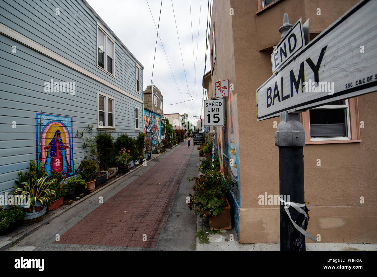 Balmy Alley, a street located in the Mission District in San Francisco ...