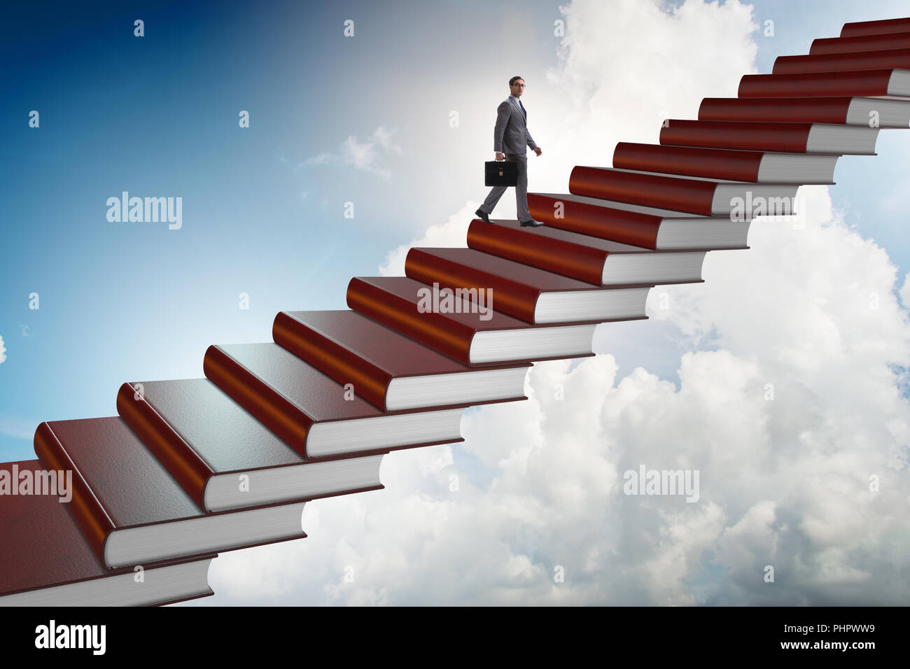 Student climbing ladder hi-res stock photography and images - Alamy