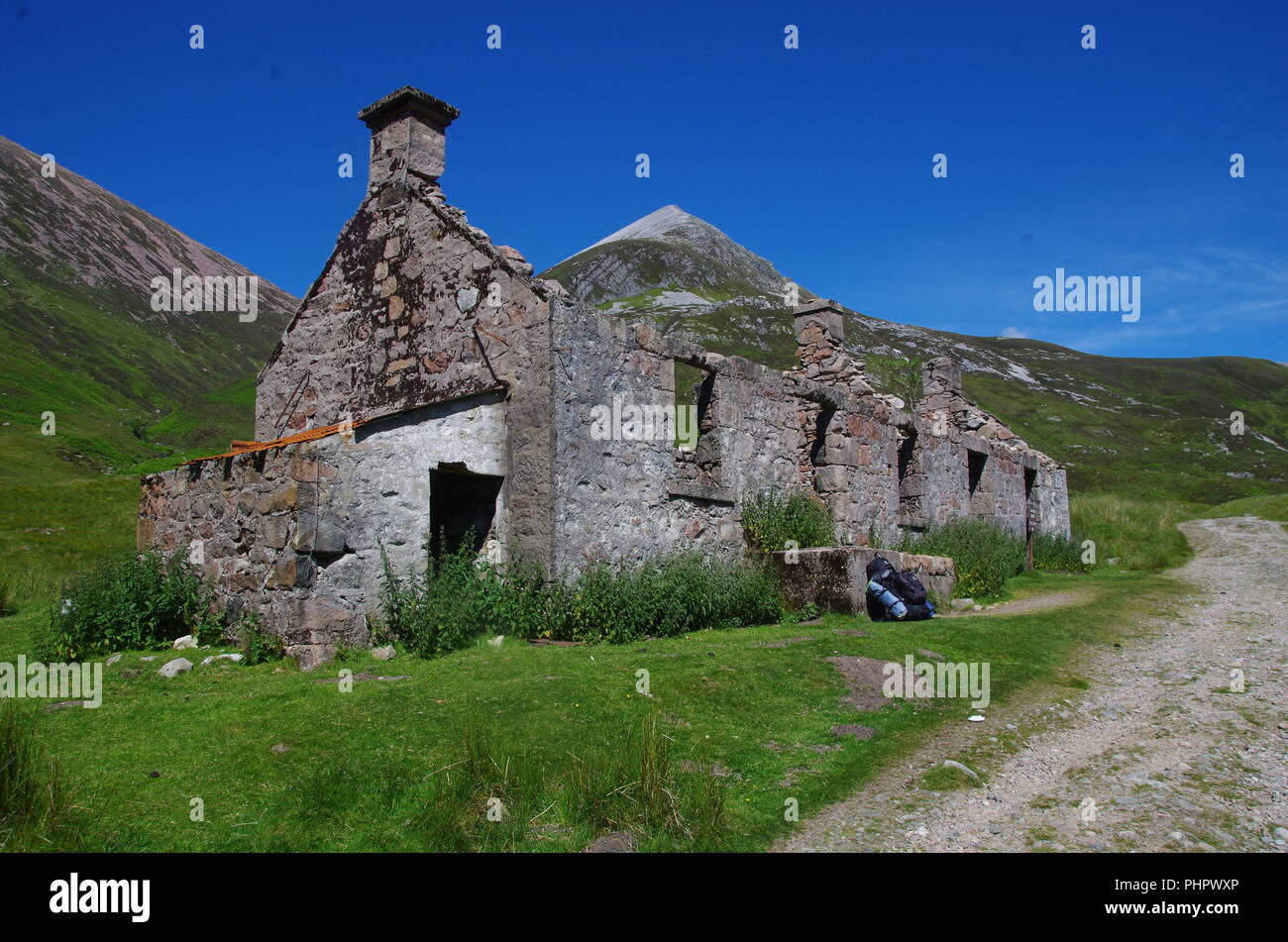 Croft ruins at Kinlochleven. John o' groats (Duncansby head) to lands ...