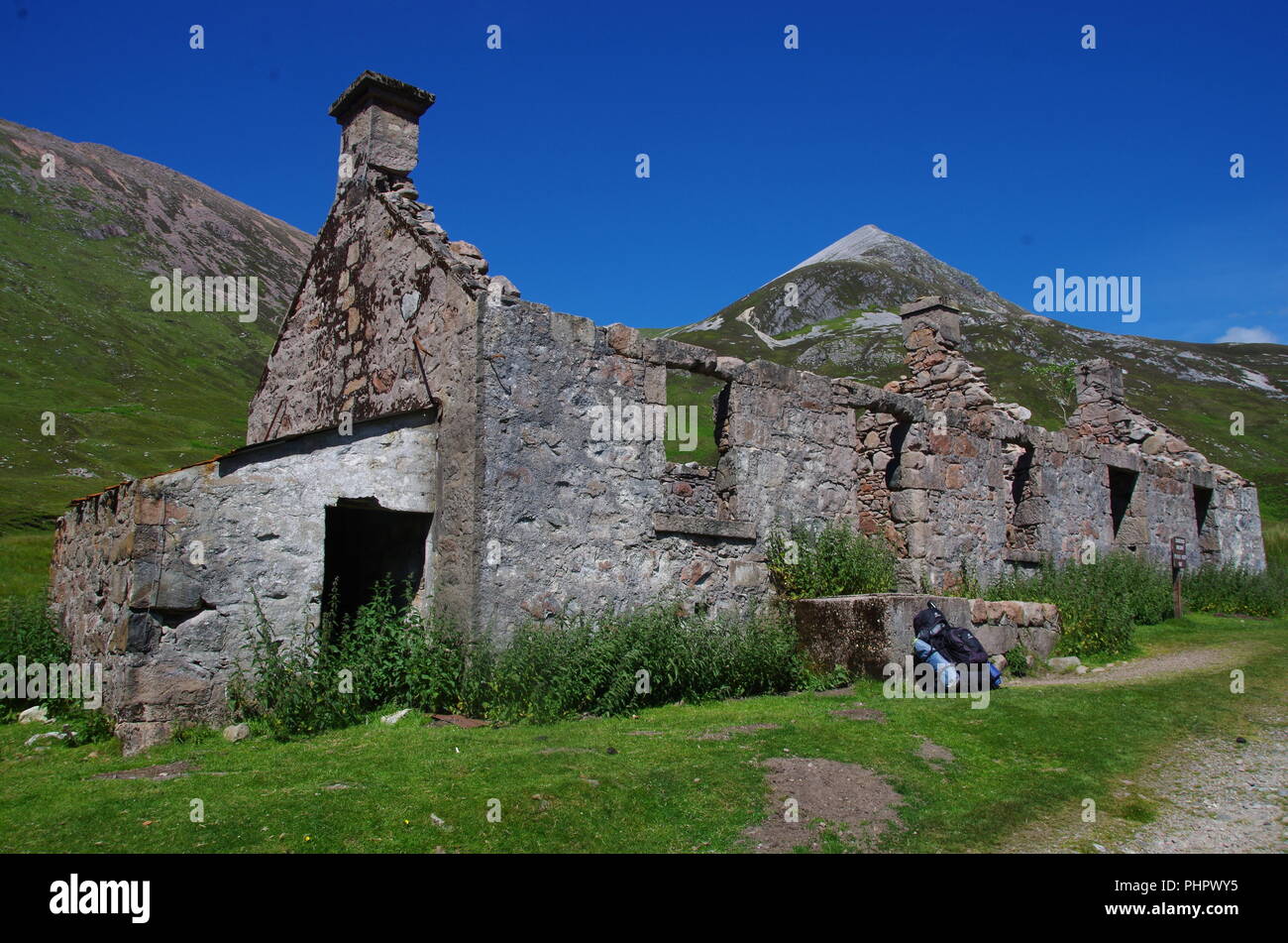 Croft ruins at Kinlochleven. John o' groats (Duncansby head) to lands ...