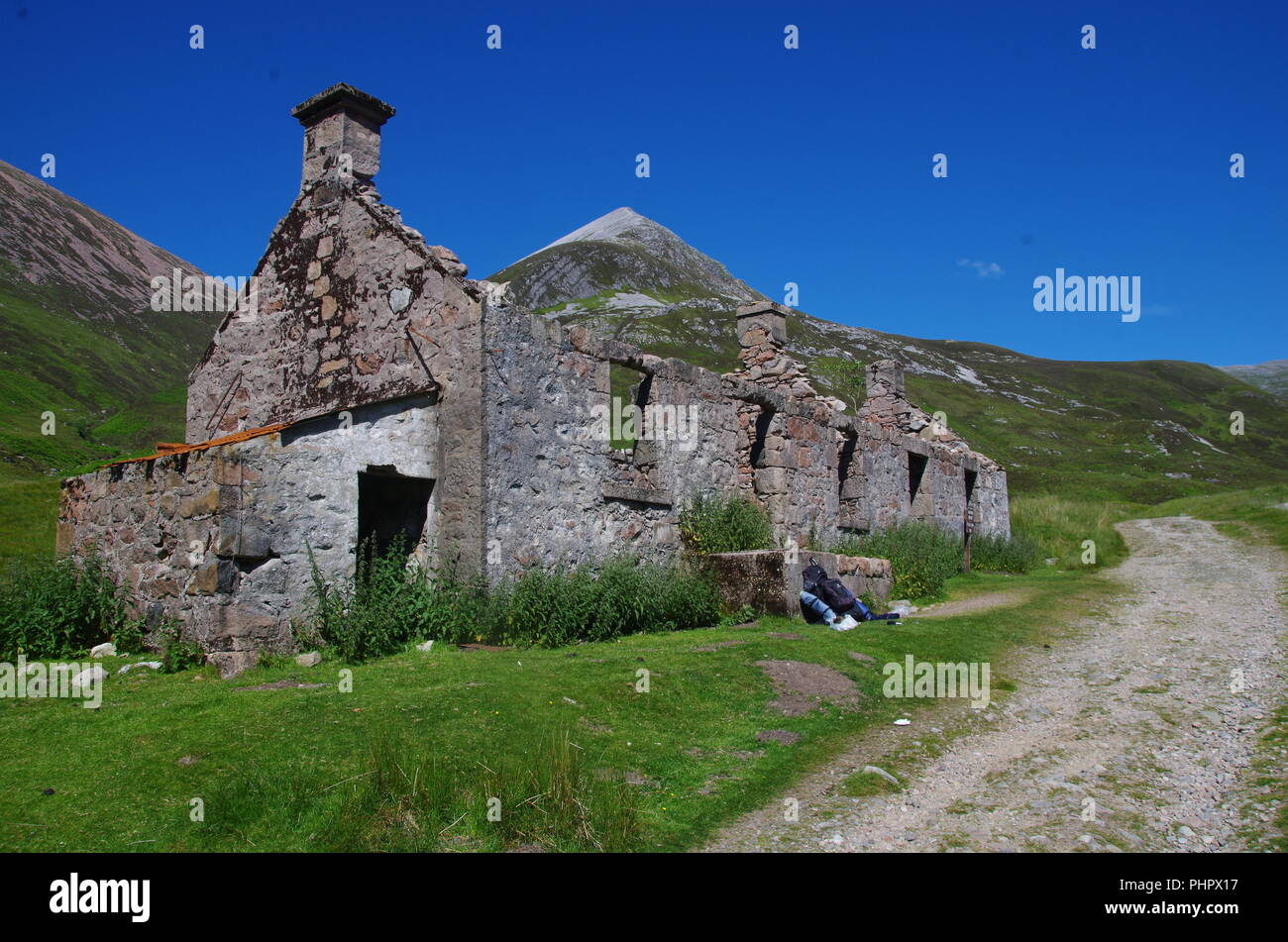 Croft ruins at Kinlochleven. John o' groats (Duncansby head) to lands ...