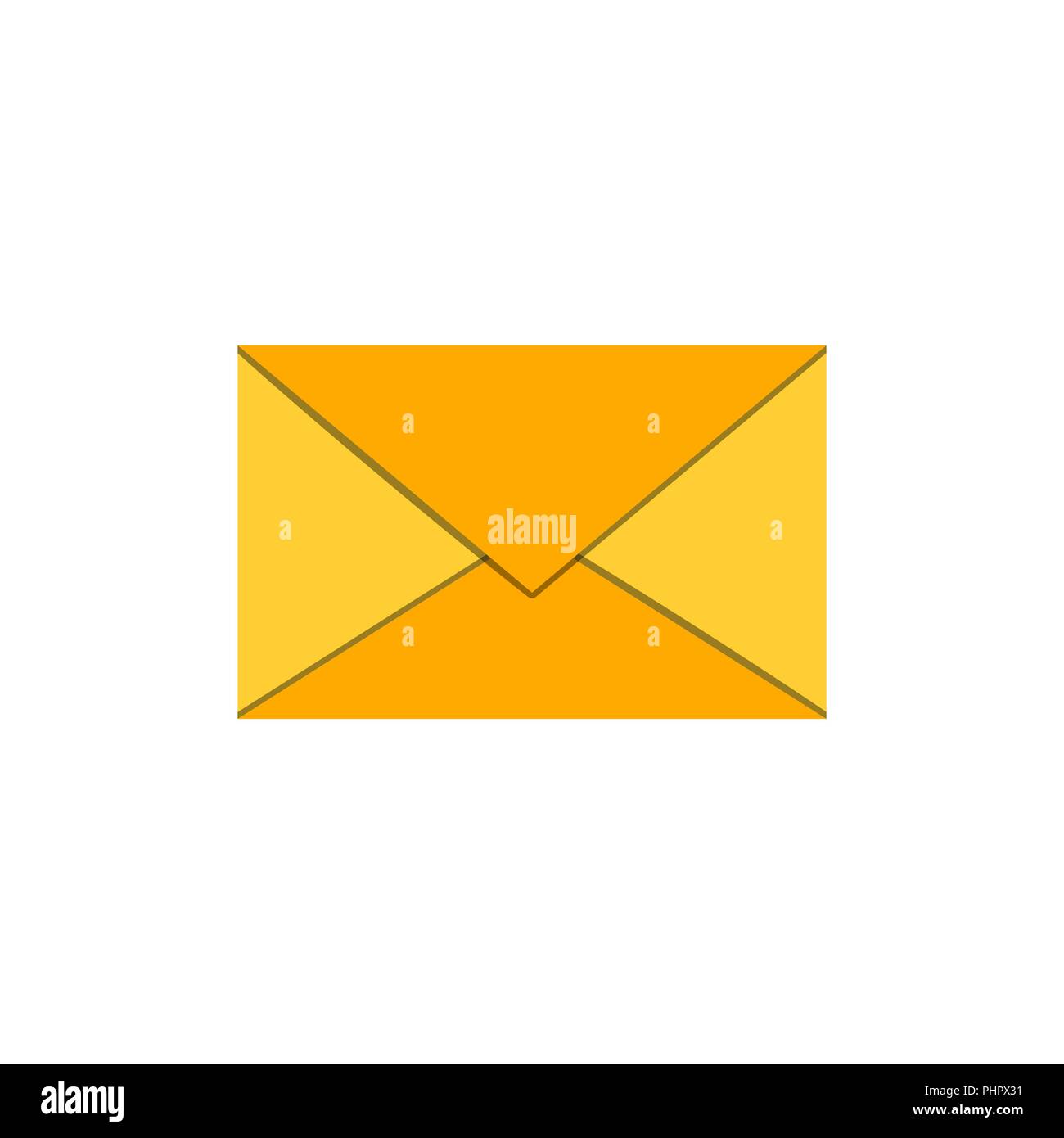 Mail envelope icon in flat style. Email message vector illustration on ...