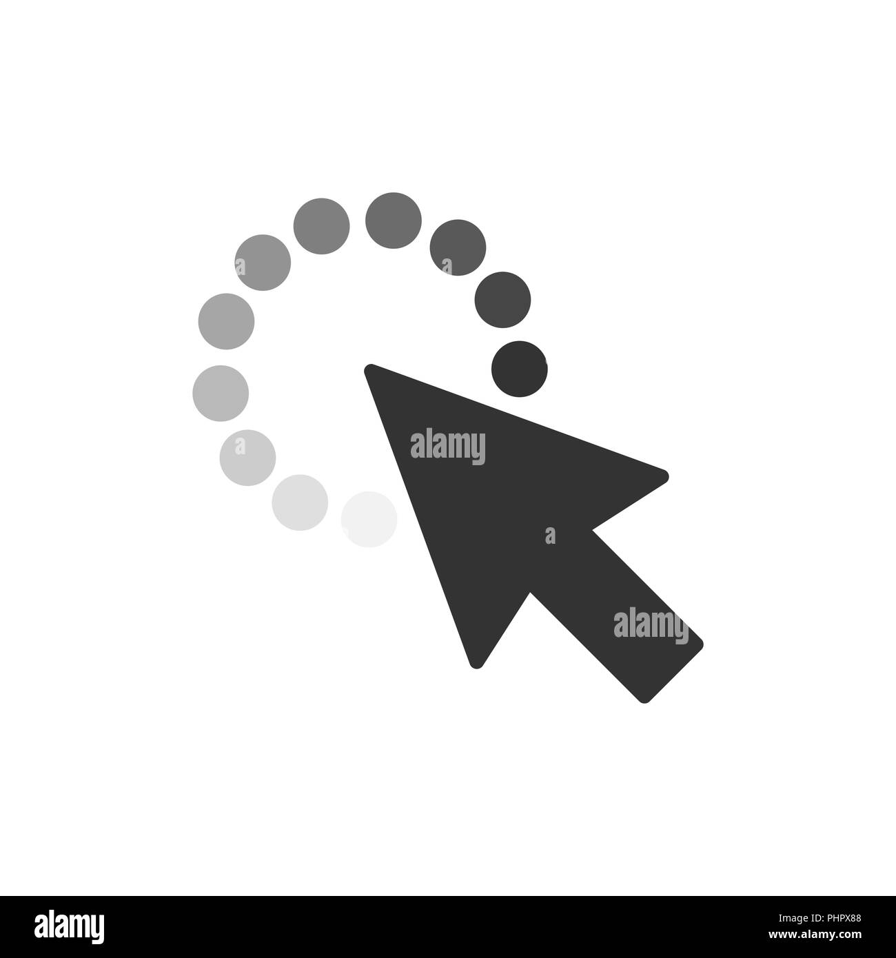 Computer mouse cursor icon in flat style. Arrow cursor vector ...