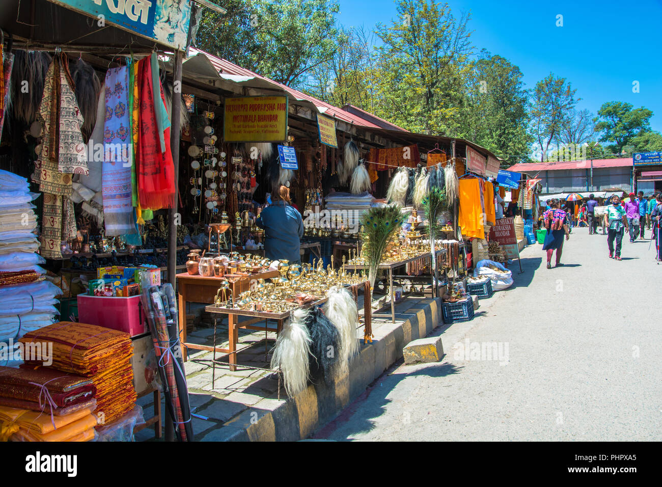 Pashupatinath temple market hi-res stock photography and images - Alamy