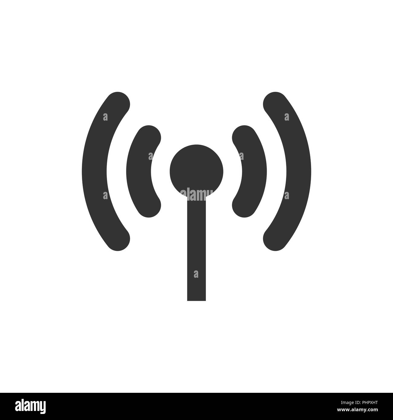 Wifi internet sign icon in flat style. Wi-fi wireless technology vector ...